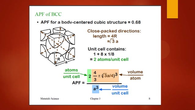 Atomic packing factor | PPTX