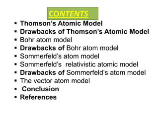 DIFFERENT ATOMIC MODELS | PPTX