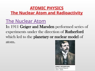 ATOMIC PHYSICS. igcse 0625 physics notes | PPTX