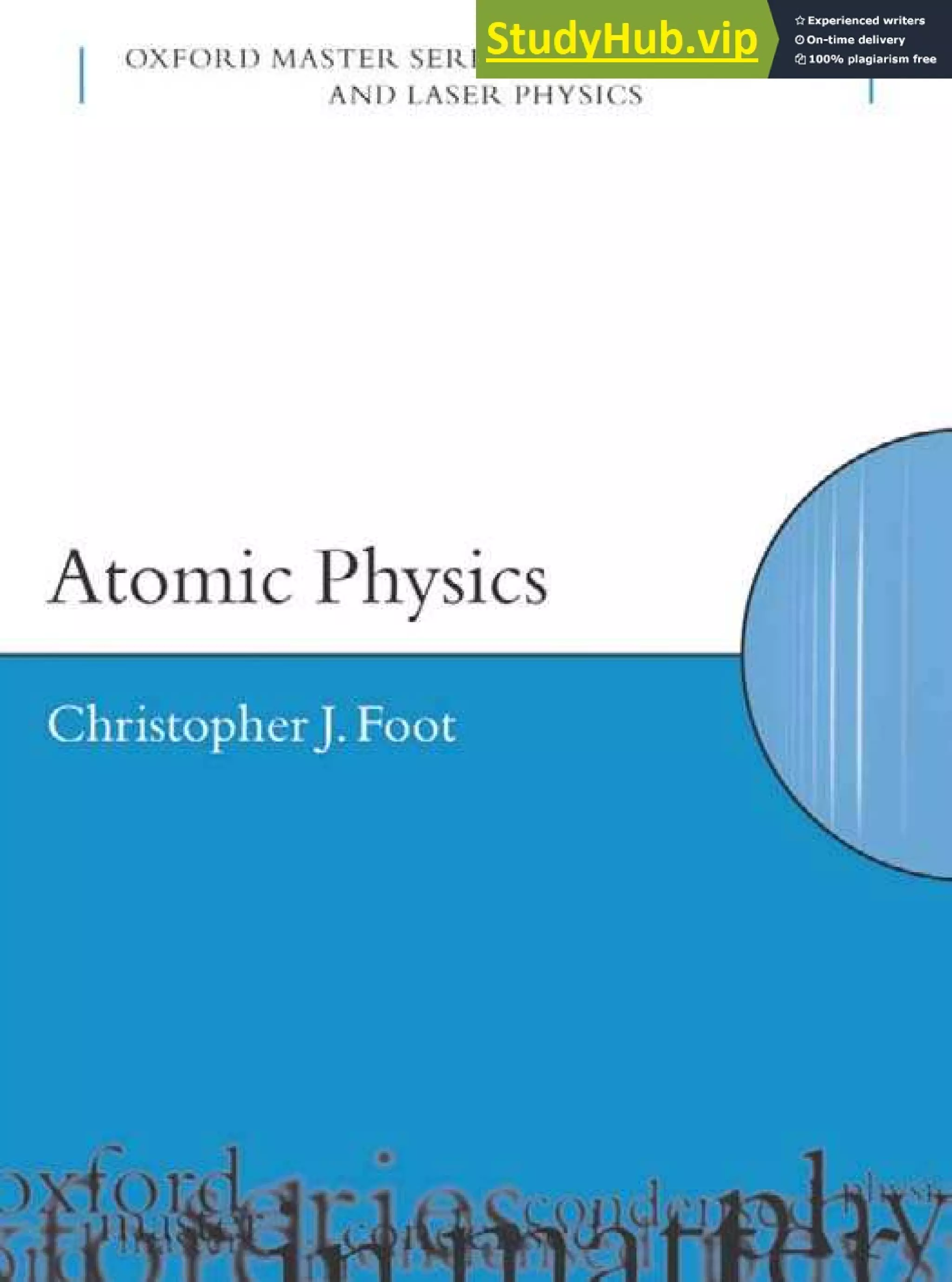 Atomic Physics - Christopher Foot | PDF
