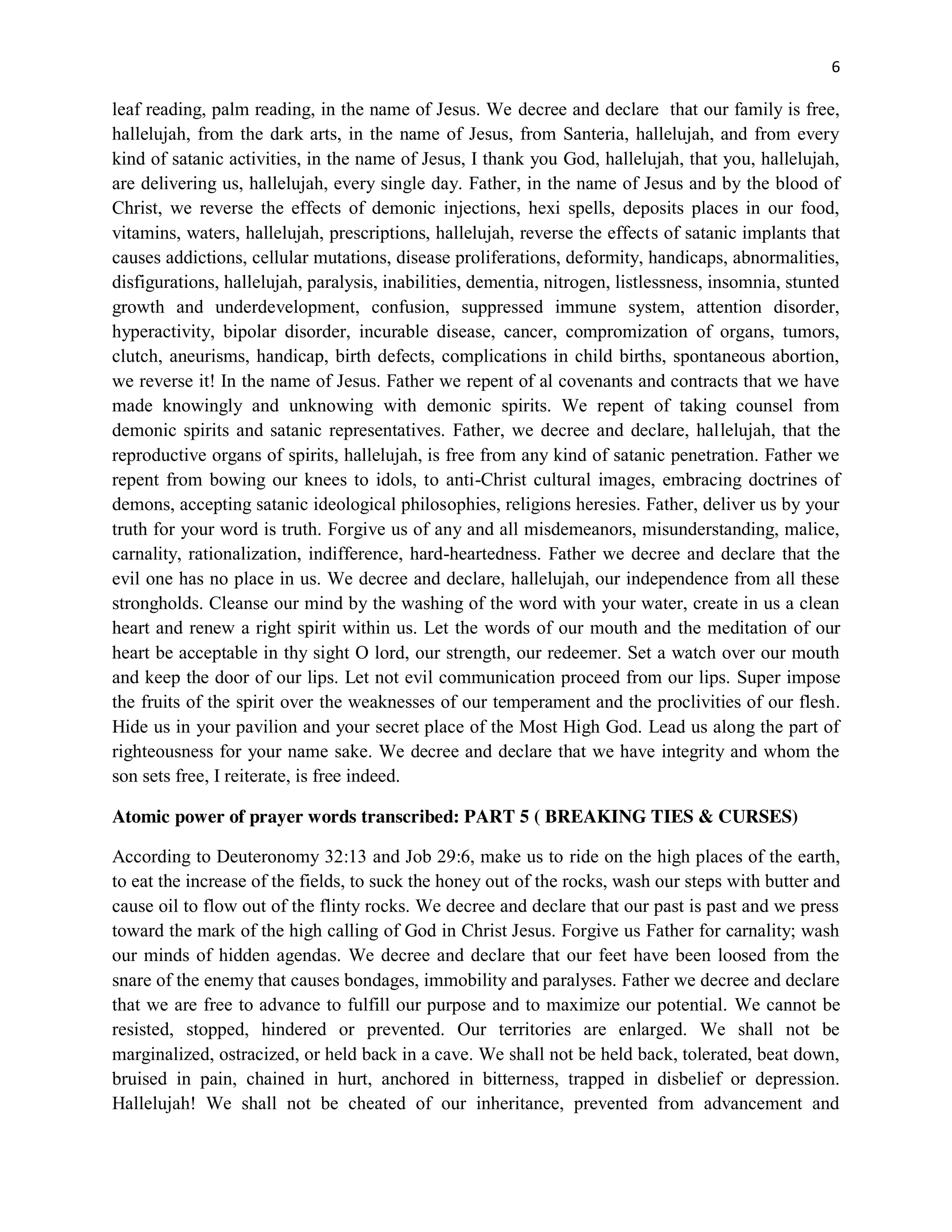 Atomic power of prayer part 1 10 (full version) transcribed | PDF