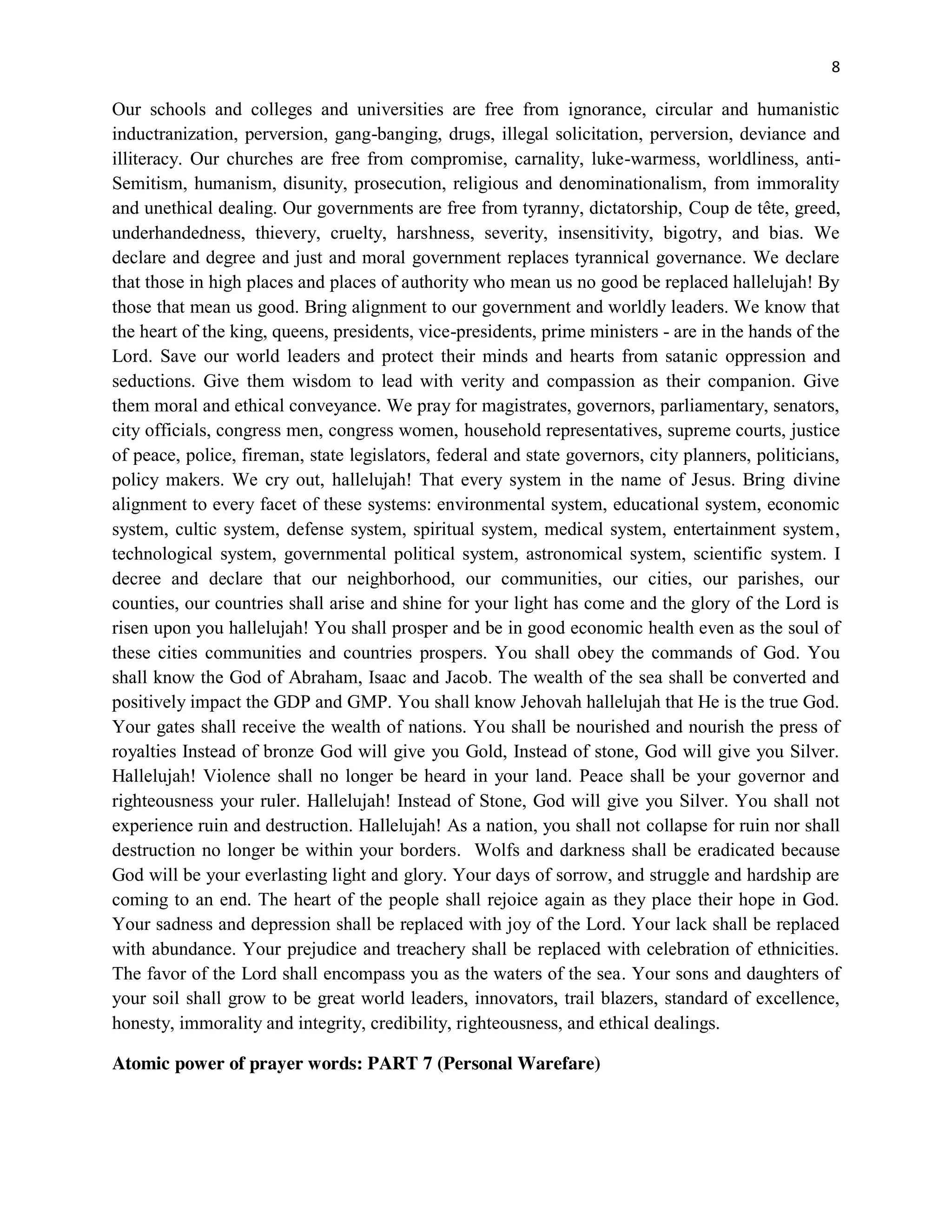 Atomic power of prayer part 1 10 (full version) transcribed | PDF