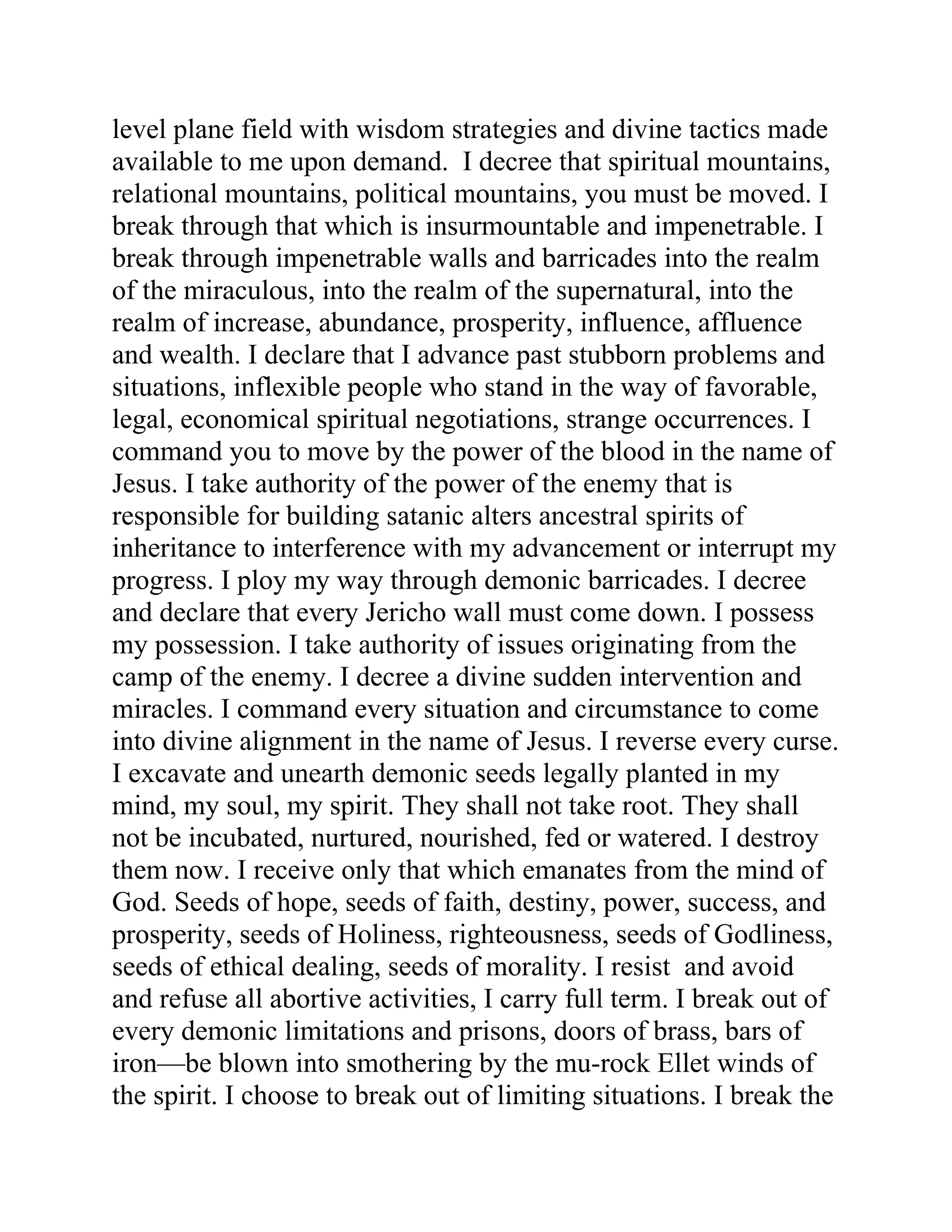 Atomic Prayer by Dr. Cindy Trimm | PDF