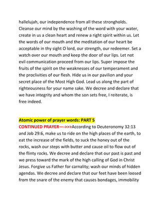 Atomic Prayer by Dr. Cindy Trimm | PDF
