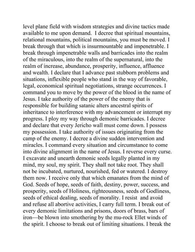 Atomic Prayer by Dr. Cindy Trimm | PDF | Christianity | Religion ...