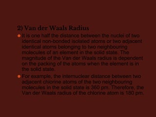 Atomic radius | PPTX