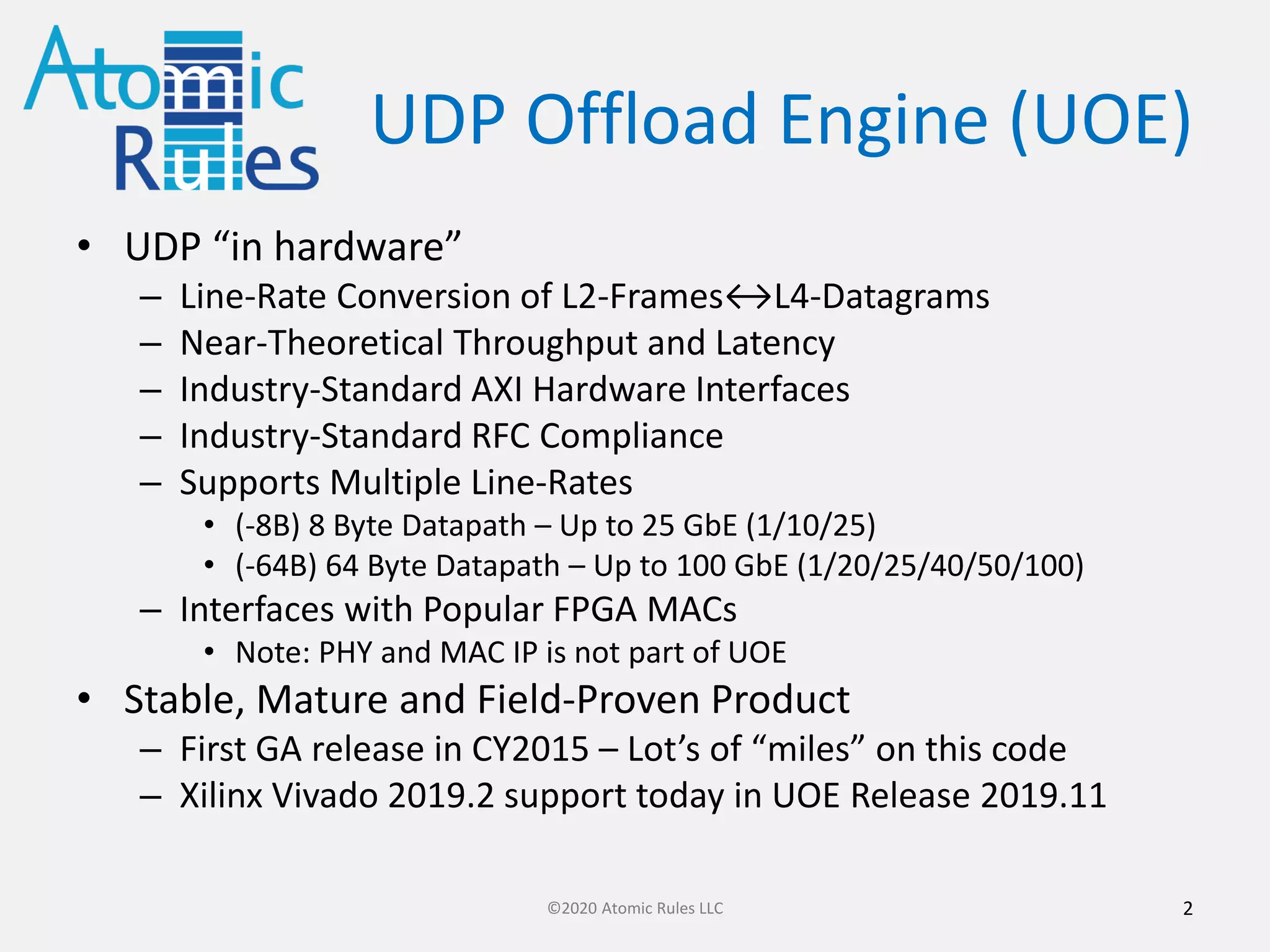 UDP Offload Engine (UOE) | PDF