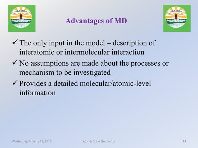 Atomic scale(molecular dynamic) simulationa | PPT