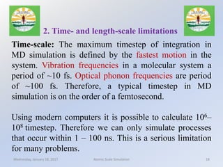 Atomic scale(molecular dynamic) simulationa | PPT