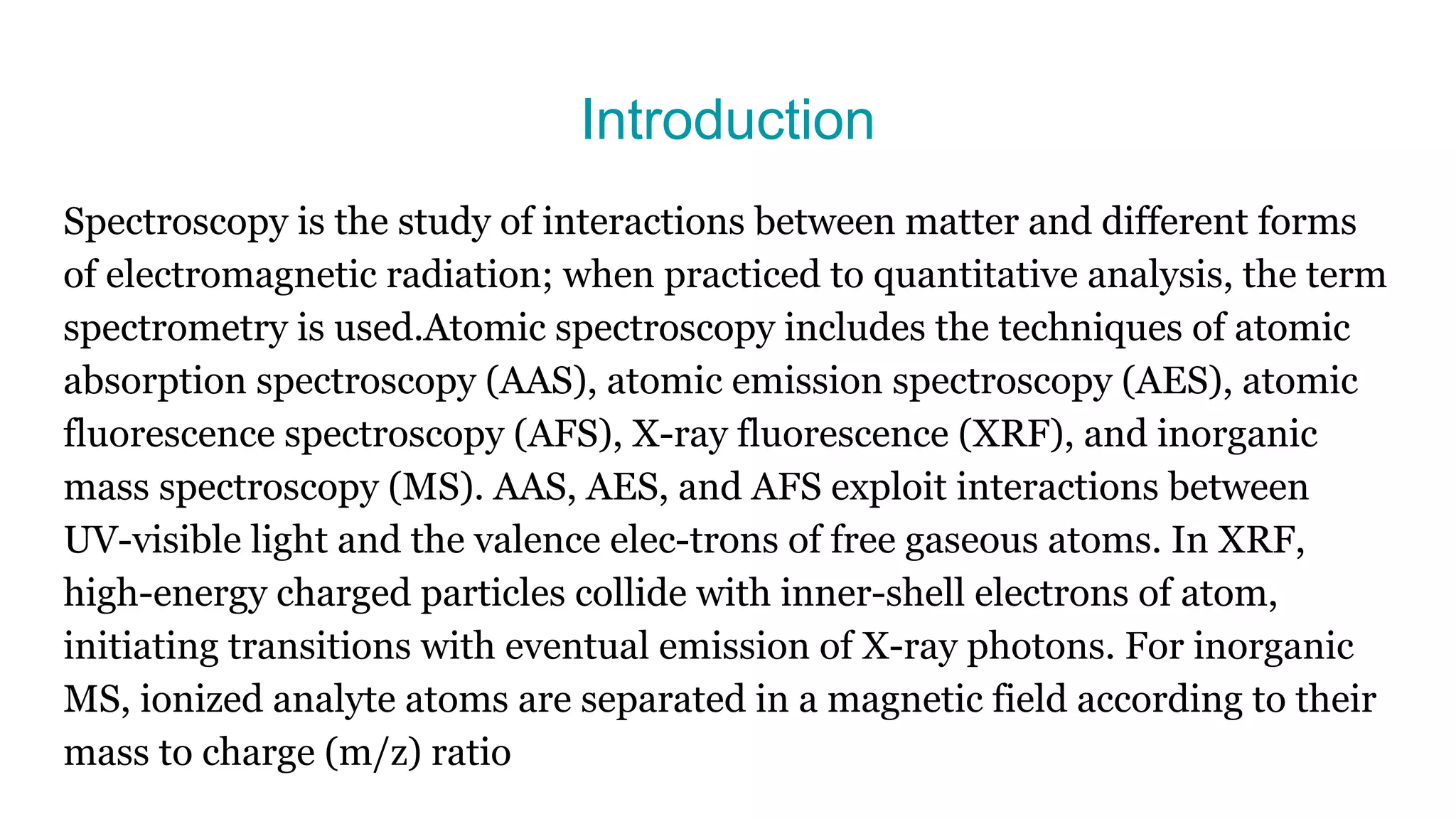 Atomic spectroscopy (AAS & AES) | PDF