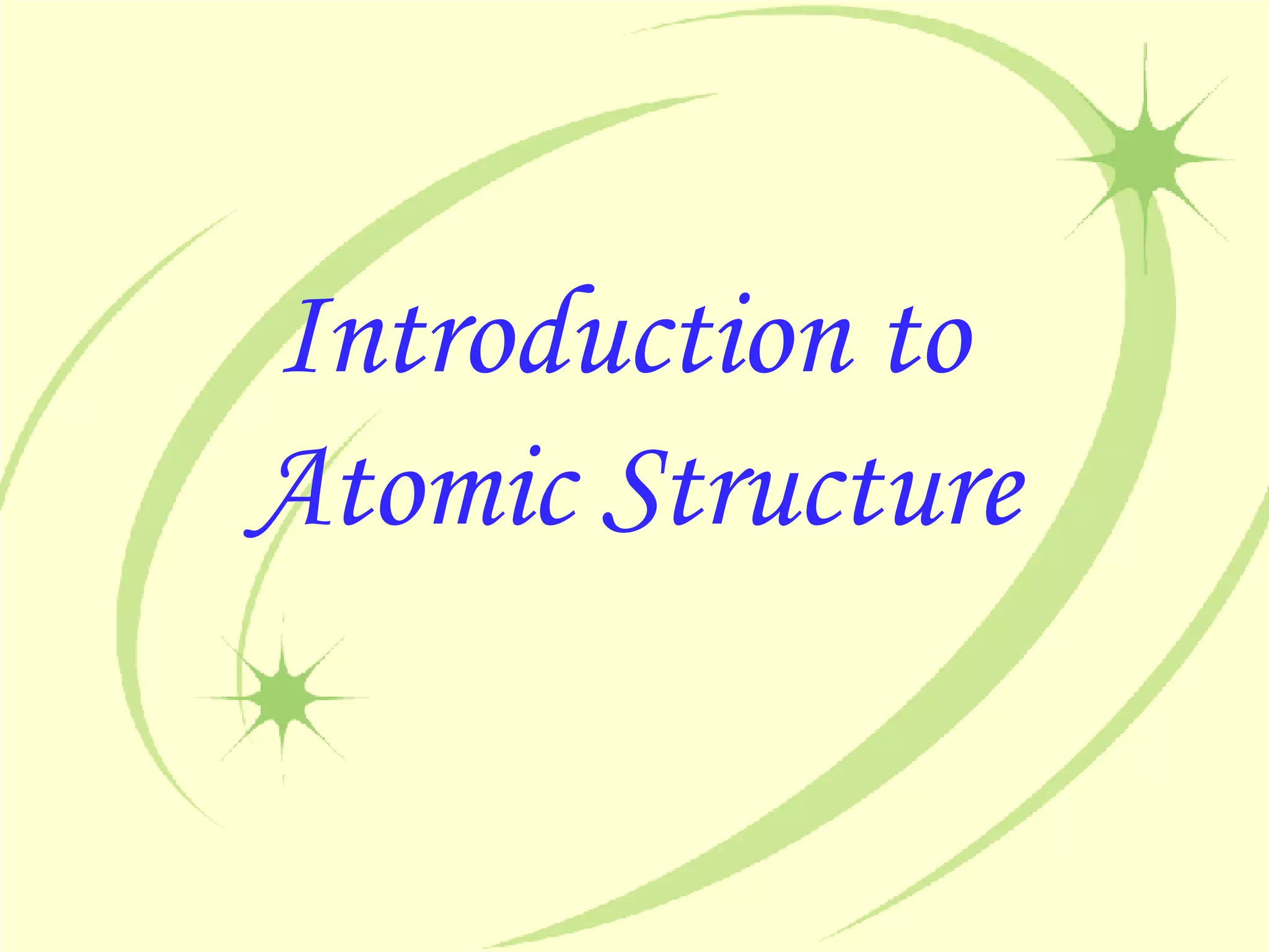 Atomicsstructure | PPT | Chemistry | Science