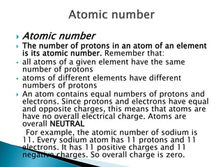 Atomic structrure and periodic table | PPTX | Chemistry | Science