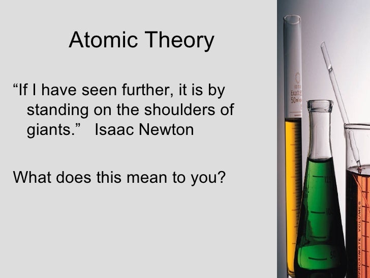 Isaac Newton Atomic Theory Model