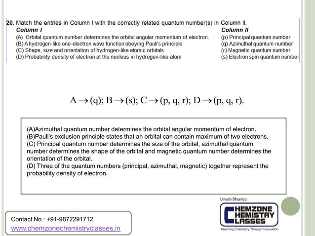 Atomic structure - Multiple Choice Questions For IIT-JEE, NEET, SAT,KVPY | PPT