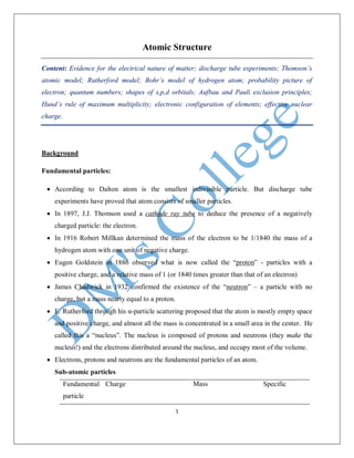 Atomic structure | PDF