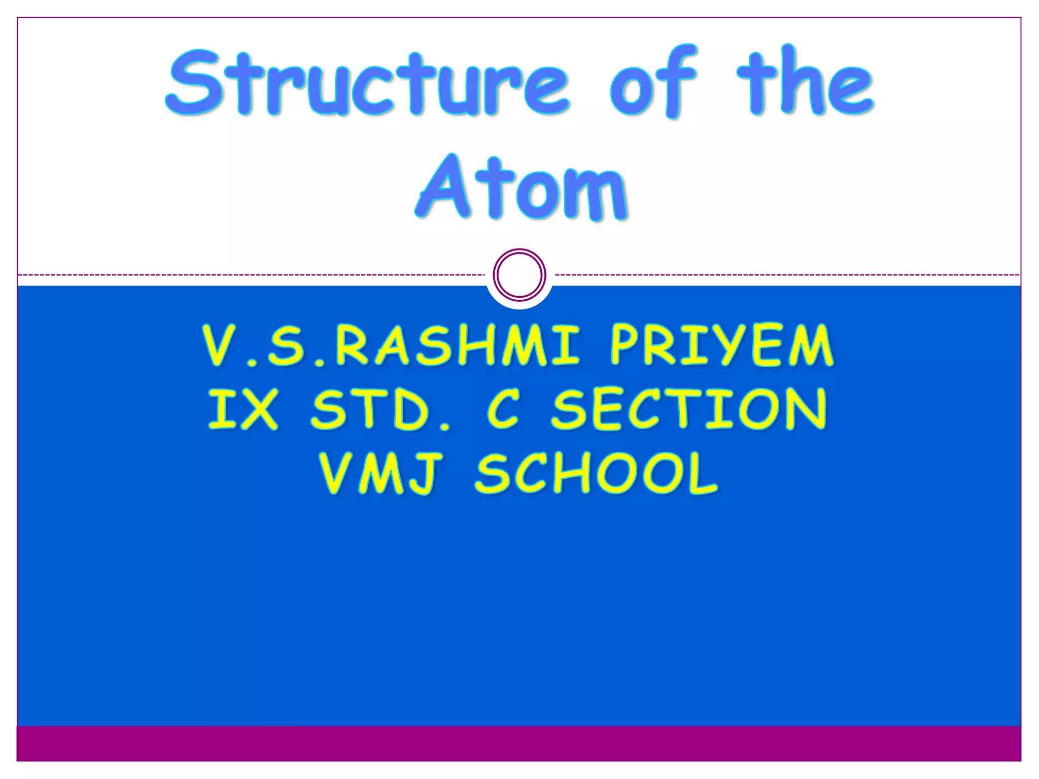 Atomic structure | PPTX