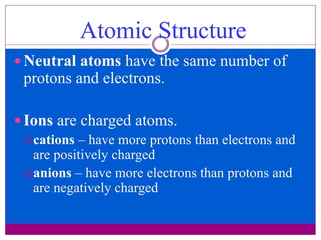 Atomic structure | PPTX