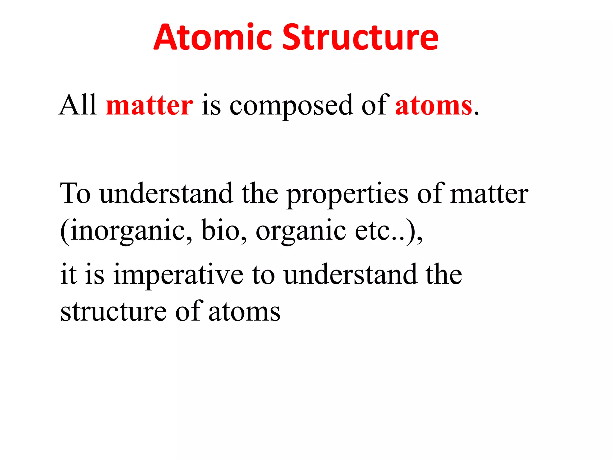 Atomic structure - chemistry | PDF