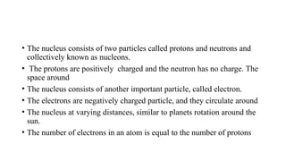 Modern Atomic Physics: Constituents of matters & atomic structure, orbits and orbital, binding ...