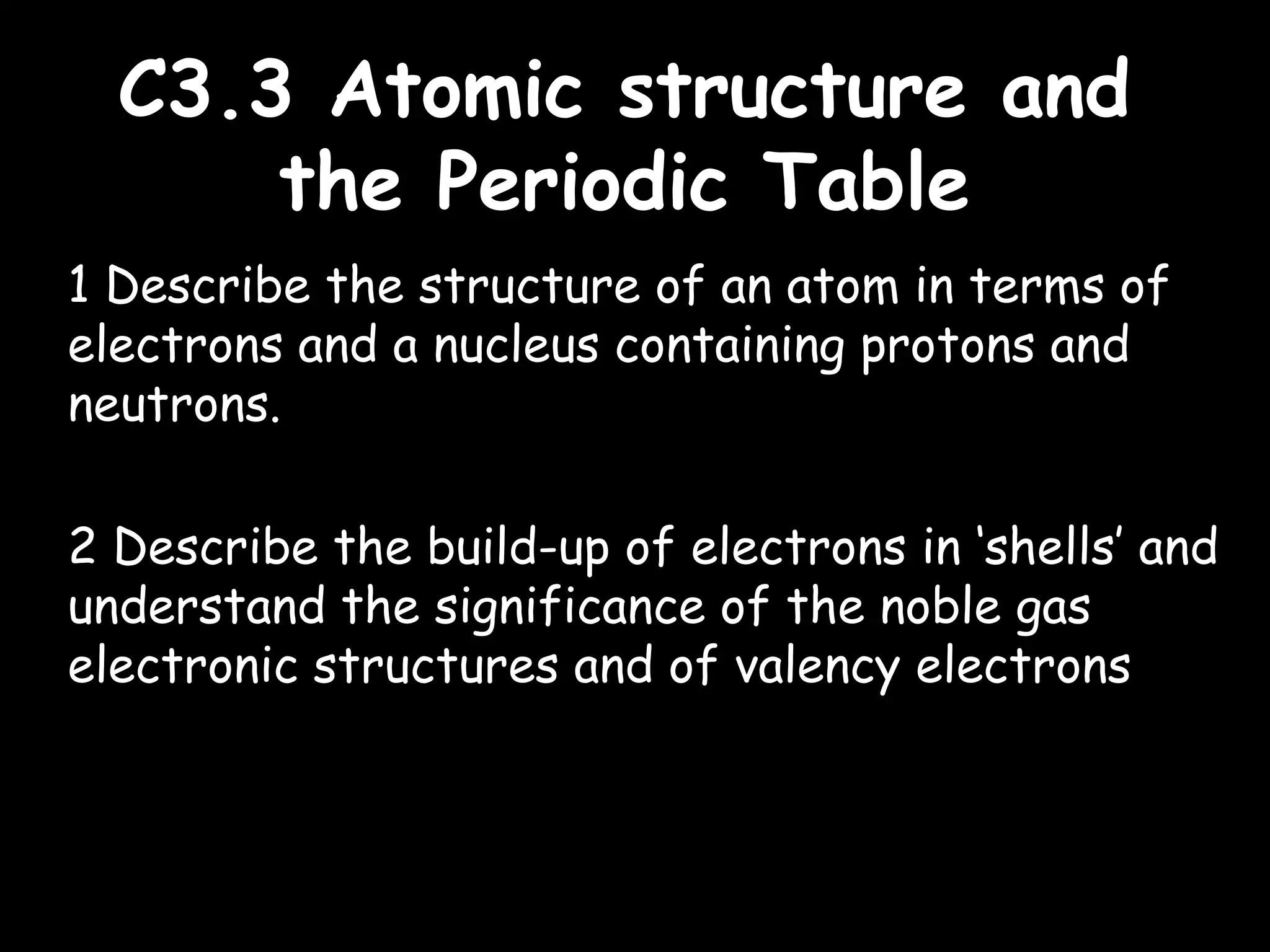 Atomic structure & bonding | PPT