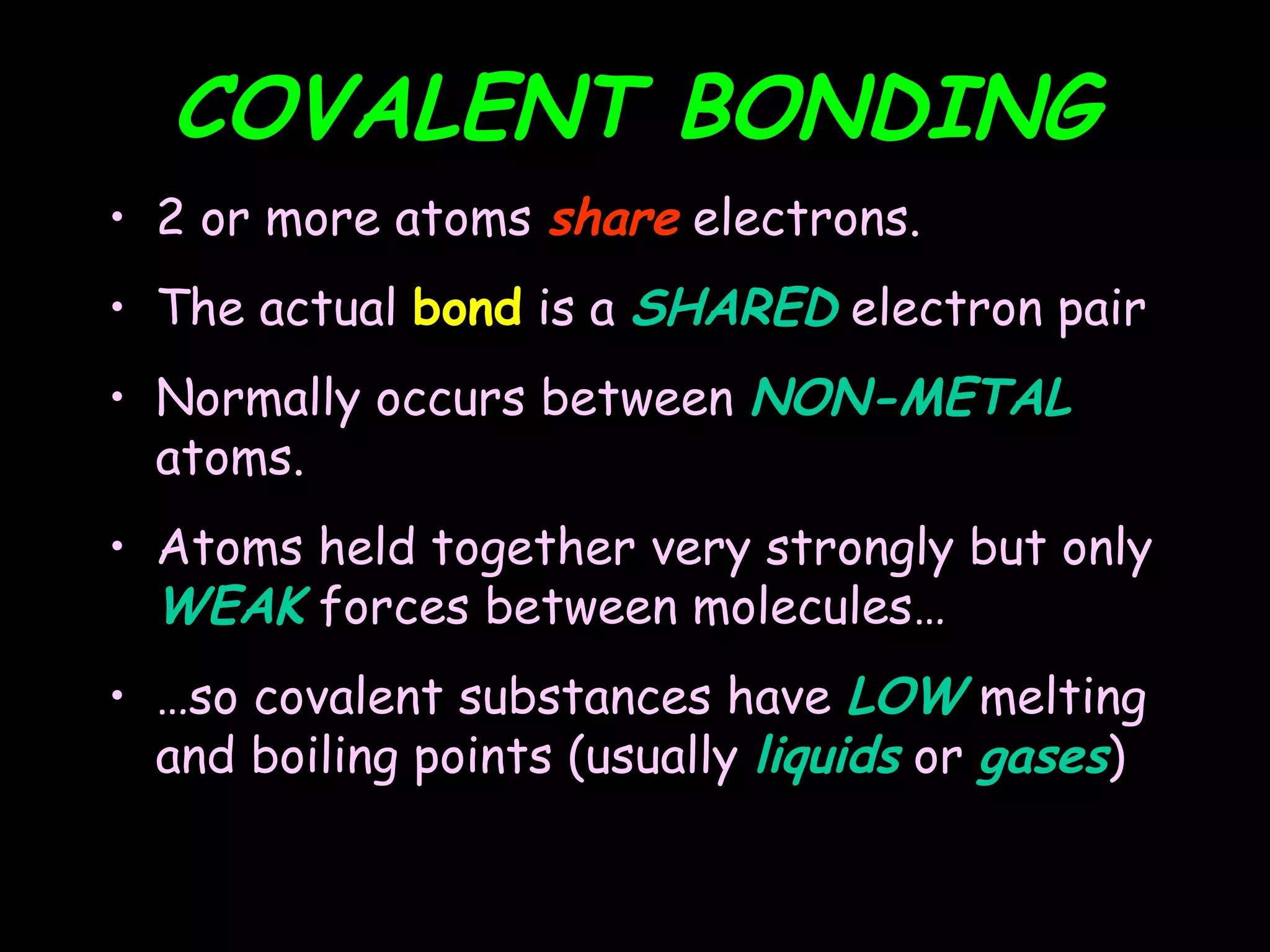 Atomic structure & bonding | PPT
