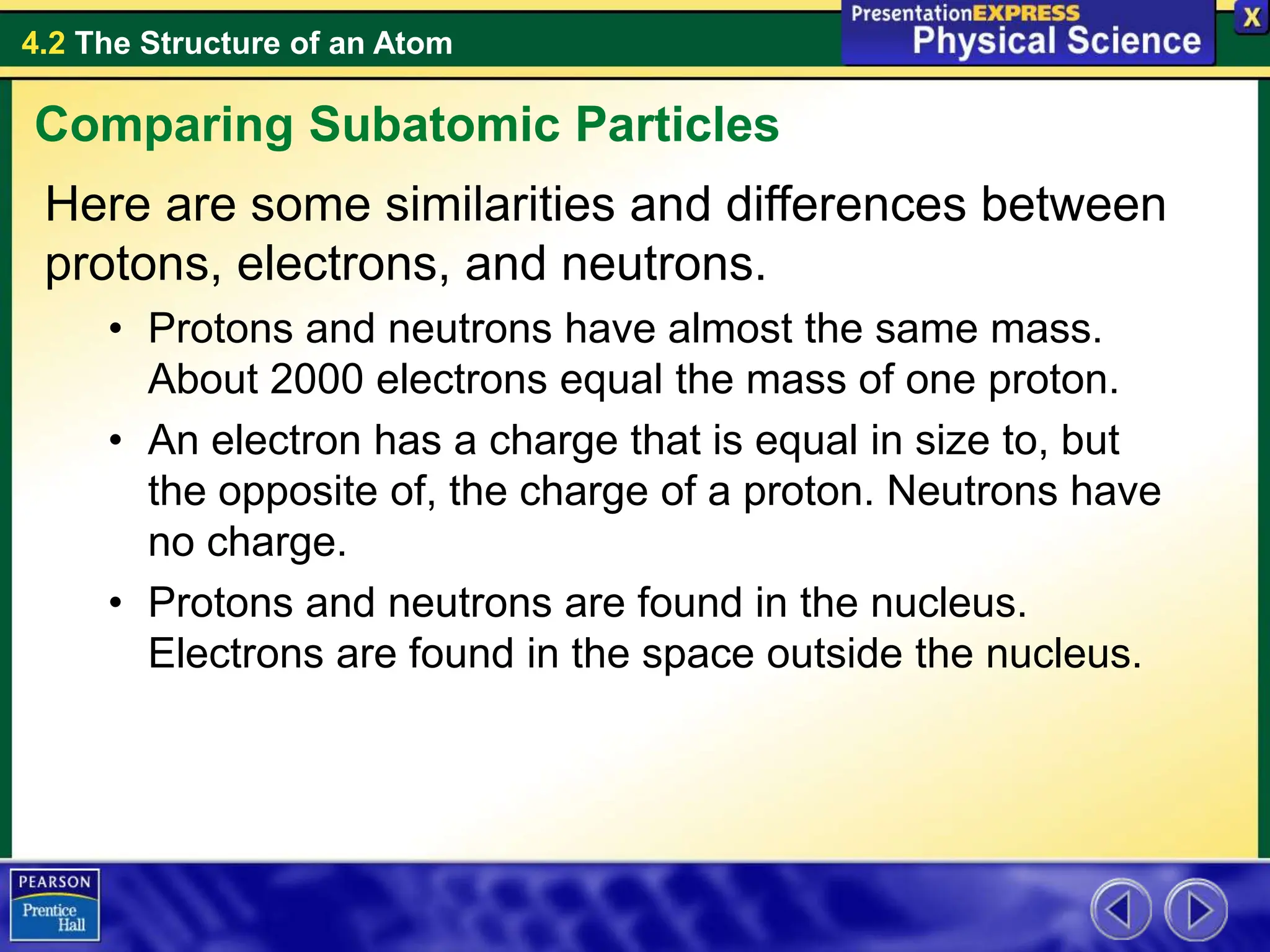 atomic structure Ch4_S2.ppt subamtomic particles | PPT