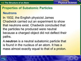 atomic structure Ch4_S2.ppt subamtomic particles | PPT