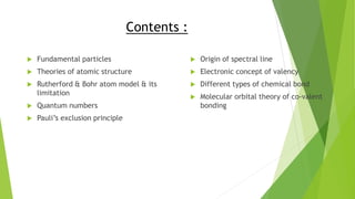 Atomic structure & chemical bond | PPTX