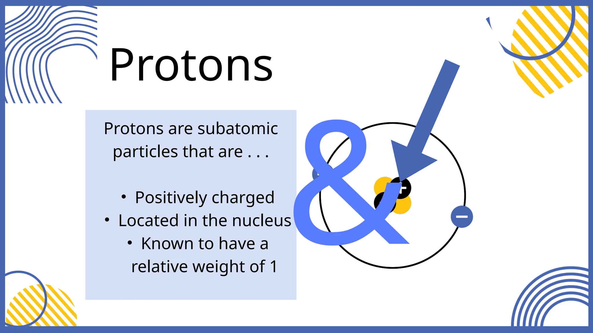 Atomic Structure Chemistry Presentation in a Blue Yellow Bold Style.pptx
