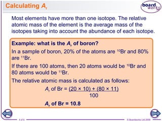 Atomic structure part 3 relative atomic mass | PPT