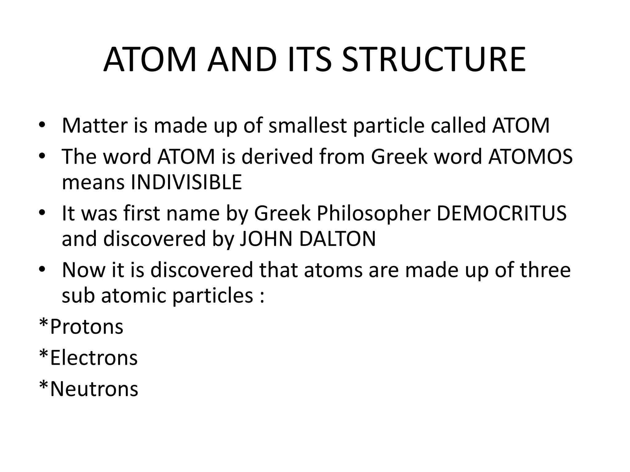 Atomic Structures Pptx By Romesa Rehman Ppt