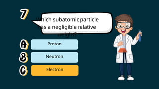 Atomic Structure Science Quiz Presentation in a Blue Yellow Cartoon ...