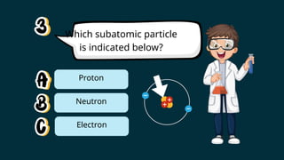 Atomic Structure Science Quiz Presentation in a Blue Yellow Cartoon ...