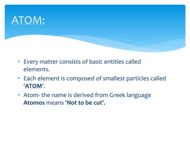 Basic Atomic structure | PPTX