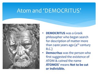 Basic Atomic structure | PPTX