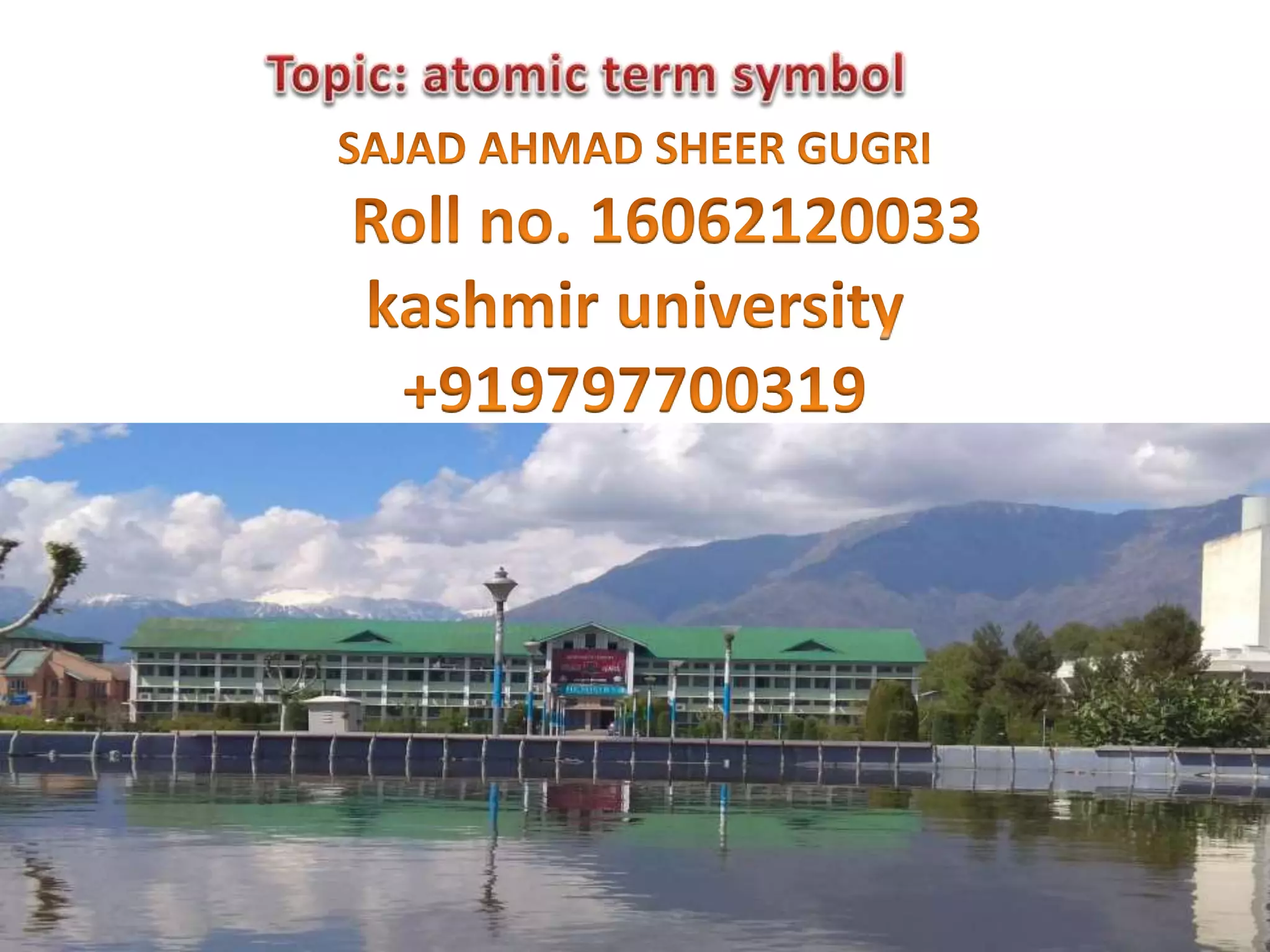 Atomic term symbol | PPTX