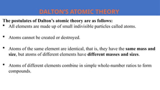 Dalton's Atomic Theory and Atomic Structure | PPTX