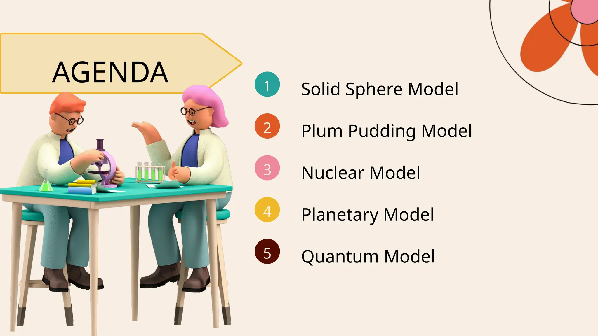 Atomic Theory Science Presentation Colorful 3d Style Pptx