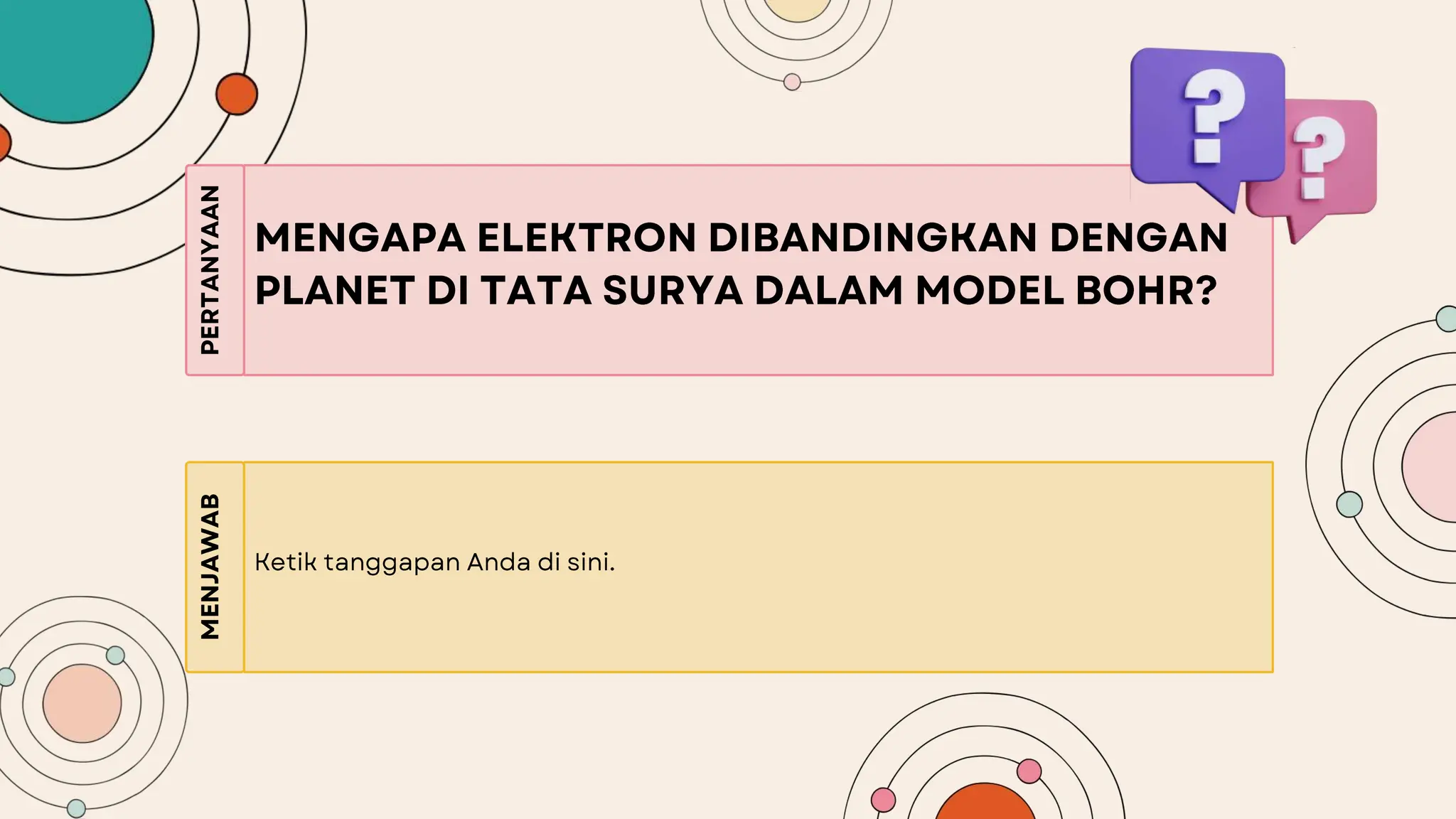 Atomic Theory Science Presentation Colorful 3d Style Indonesian Pptx Free Download