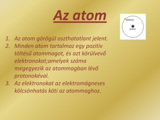 Atommodellek | PPTX