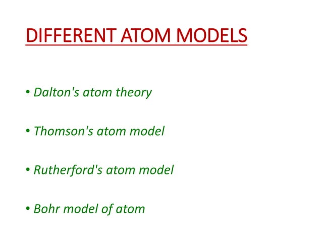 Atom models | PPT