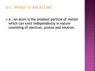 ATOM, MOLECULE,MIXTURE, COMPOUND.pptx