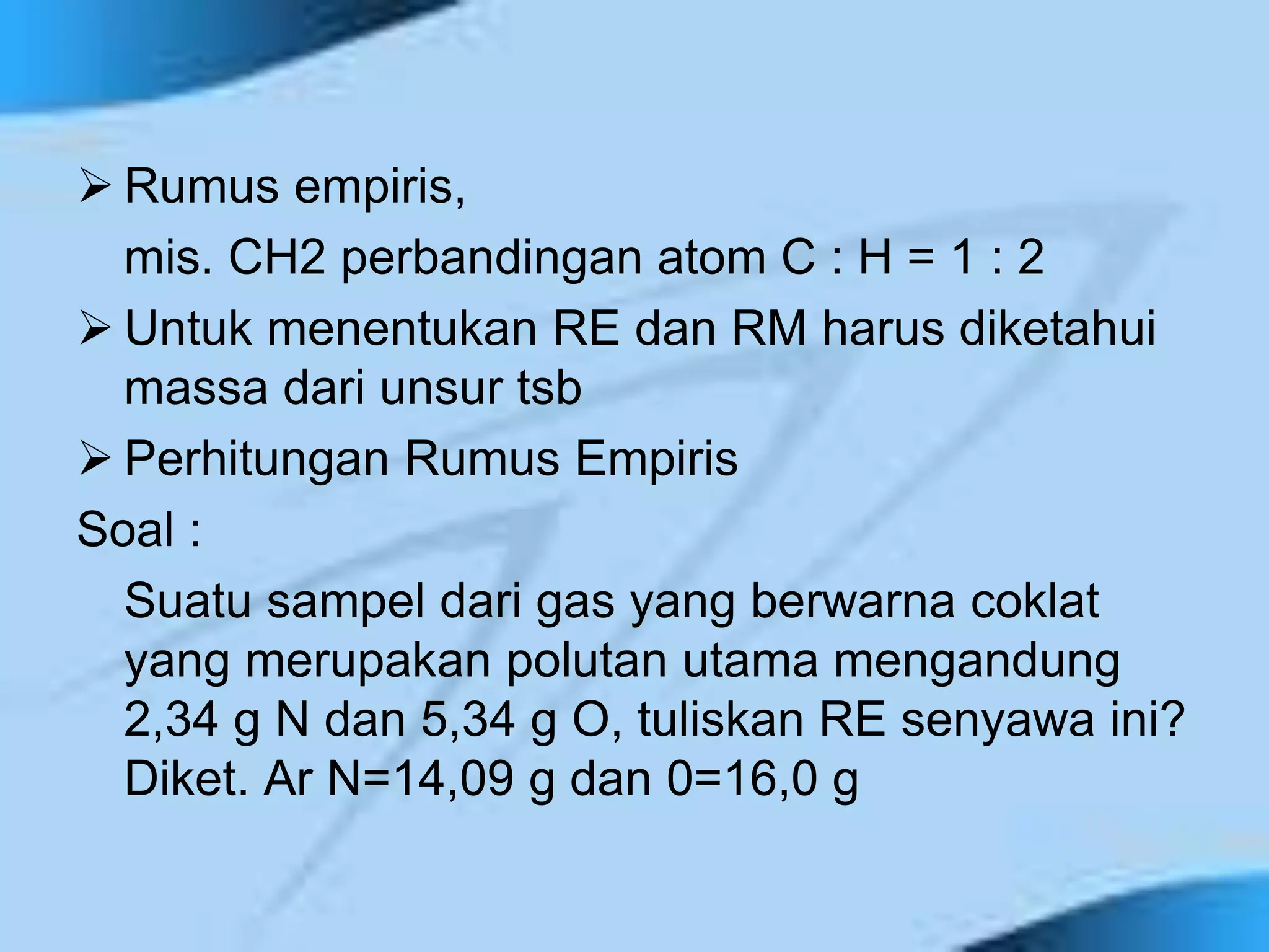 Atom, molekul dan rumus kimia | PPTX