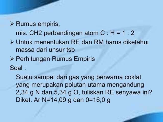 Atom, molekul dan rumus kimia | PPTX
