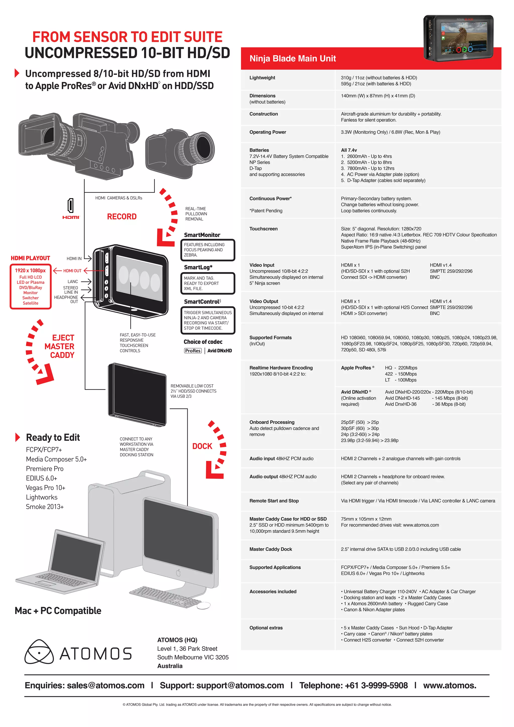 Atomos Ninja Blade Brochure | PDF
