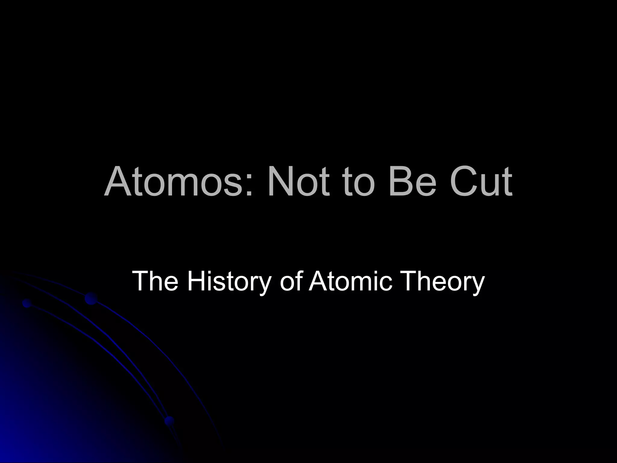 Atomos[1] | PPT | Chemistry | Science