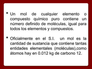 Átomos y moles | PPTX