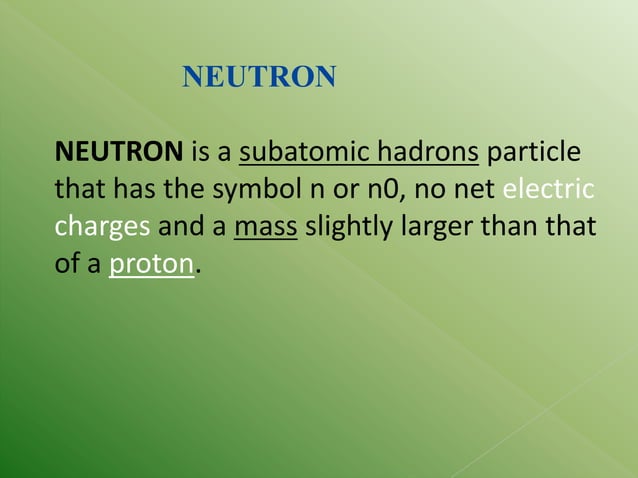 properties of atom | PPT