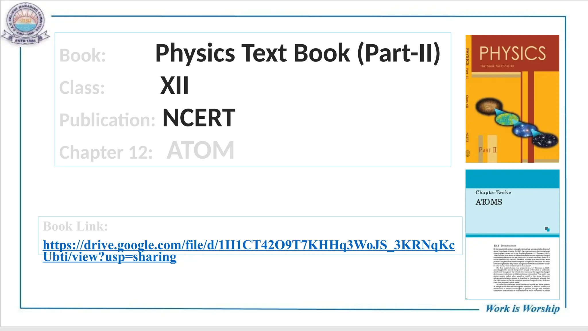 ATOMS ppt class 12 physics class 12 physics | PPTX