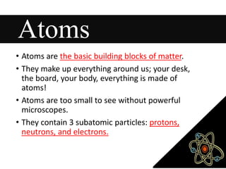 Atoms and atomic theory review | PPTX